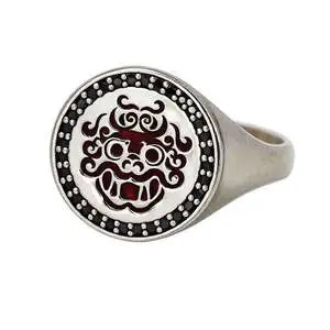 VICSTONENYC FINE JEWELRY Signet Ring With Black Diamonds - Silver