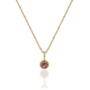 A WEATHERED PENNY Gold-plated October Birthstone Pendant Necklace - Gold/yellow
