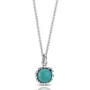 UNALOE Ribes Amazonite Necklace - Silver/blue