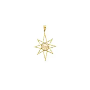ZOË & MORGAN Sunburst Lemon Quartz Charm - Gold