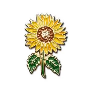 MAKE HEADS TURN Sunflower Enamel Pin - Gold/yellow