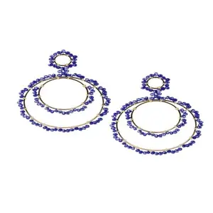 Saachi Paradise Hoop Earrings - Blue