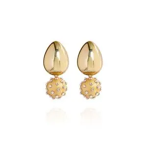 SAULE LABEL Tulia Jet Earrings - Gold/yellow