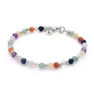 NELLOU JEWELLERY Jewel Bead Chakra Bracelet - Silver