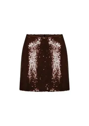 NAZLI CEREN Marde Sequin Mini Skirt