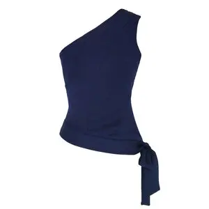 EMMA WALLACE Dione One-shoulder Top - Blue