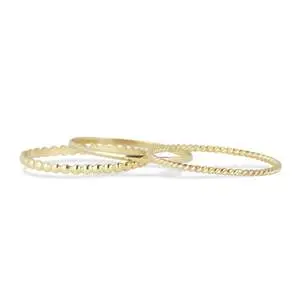 Maya Brenner Designs Delicate Trio Stacking Rings - Gold