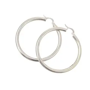 HARFI Sterling Hoop Earrings - Silver