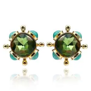 MICHAEL NASH JEWELRY Monica Sputnik Earrings - Green/blue