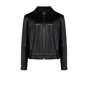 PCFG Leather Jacket With Stud Details