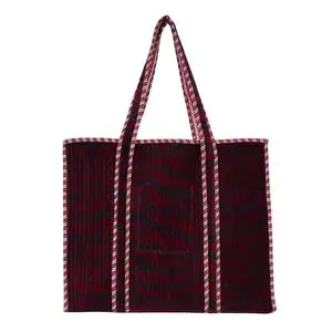 CYC Velvet Tiger Print Tote - Red