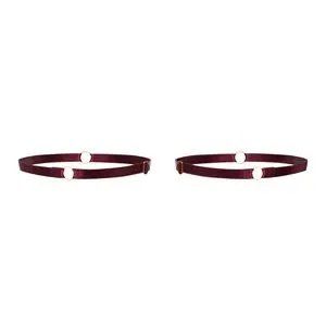 PROMEES Aura Burgundy Leg Garters - Red