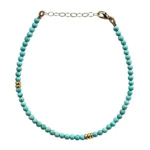BOMBYX HOUSE Turquoise And Gold Beaded Bracelet - Gold/blue