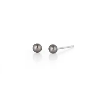 NELLOU JEWELLERY Stud Pearl Earrings - Silver