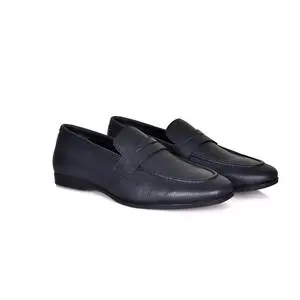 DAVID WEJ Lorenzo Grained Leather Loafers