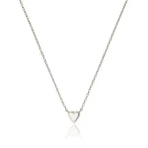 LILY & ROO Tiny Heart Pendant Necklace - Silver