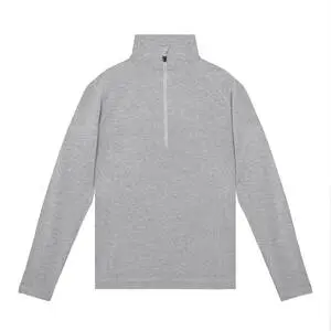 THE KOOZY Ali Long Sleeve Half-zip In Melange - Grey
