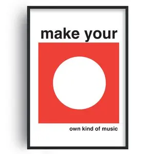 FANCLUB Make Your Own Kind Of Music Giclée Art Print A2 - Red