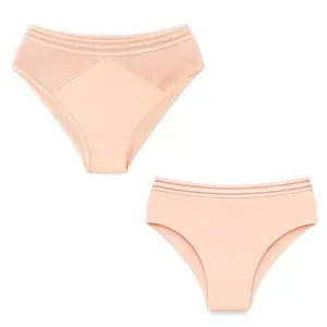 ZELF INTIMATES Seamless & Cheeky Panties Set – Soft Peach - Pink