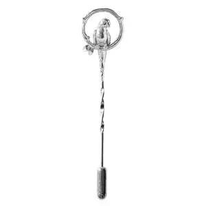 LEE RENEE Parakeet Tie Pin – Upright - Silver