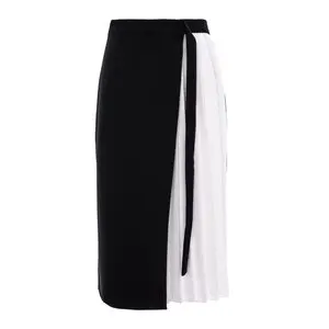 IZABELA MANDOIU Wrapped Jersey Skirt With Pleated Panel
