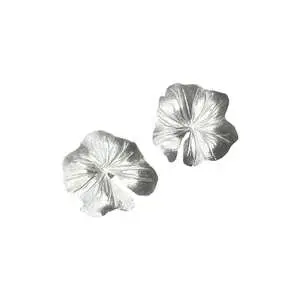 RIZE Lotus Leaf Sterling Earrings - Silver