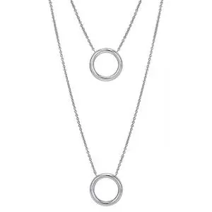 GOLD & HONEY Double Circle Layered Necklace