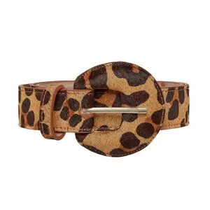 BELTBE Half Moon Buckle Belt - Brown