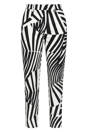 CONQUISTA Slim Fit Gabardine Trousers - Black
