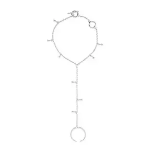 LUCY QUARTERMAINE Sterling Multi Drop Hand Chain
