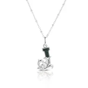 KASUN LONDON Initial Pendant Necklace - Silver