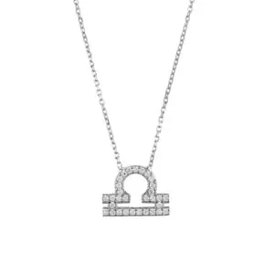 LATELITA Zodiac Star Sign Libra Pendant Necklace - Silver