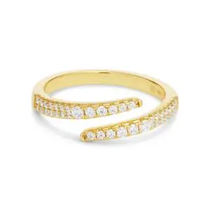 ESTERAH Wrap Crystal Pavé Ring - Gold