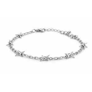 BORN IN EXILE Barbwire Chain Bracelet - Silver