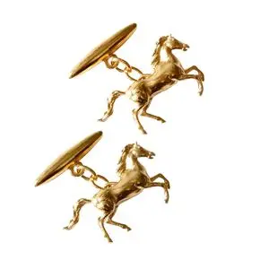 LEE RENEE Horse Cufflinks - Gold