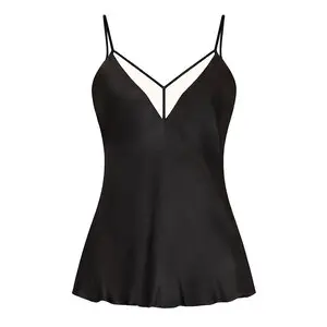NISSA Tulle-insert Viscose Top