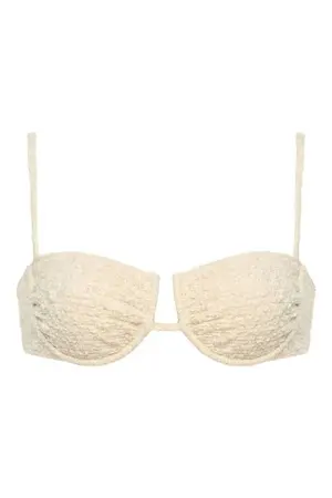 MONTCE Amalia Texture Bikini Top - Yellow