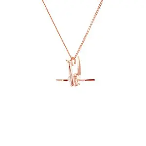 ORIGAMI JEWELLERY Mini Crane Necklace - Rose Gold