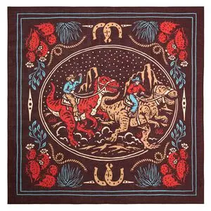 SQUAÏR Dust And Thunder Canyon Rust Cotton Bandana - Blue/red