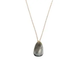 Likhâ Mother-of-pearl Trapezoid Pendant Necklace - Black