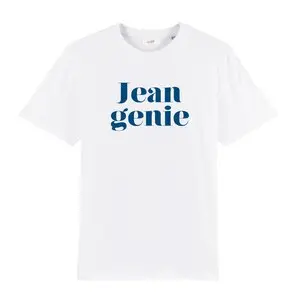 FANCLUB Slogan Print T-shirt - White/blue