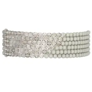Fairchild Baldwin Masai Choker Necklace - Grey