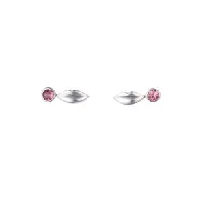 INARI JEWELLERY Chérie Drops Earrings In Pink Tourmaline & Sterling Silver - Pink/silver