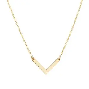 GALER 14k Yellow Angle Anklet