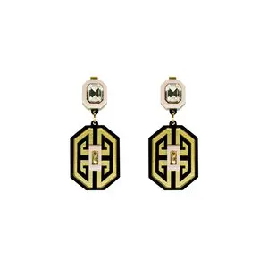 GISSA BICALHO Meander Candy Pink Acrylic Earrings - Orange