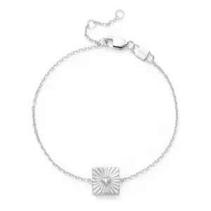 KOUREE Fixed Charm Bracelet With White Topaz - Silver