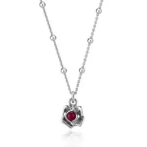 UNALOE Magnifica Ruby Necklace In Sterling Silver - Silver/red
