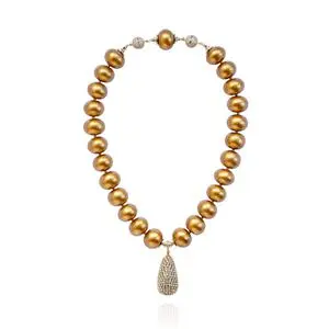 SAULE LABEL Serafina Necklace In Golden Dusk Gold