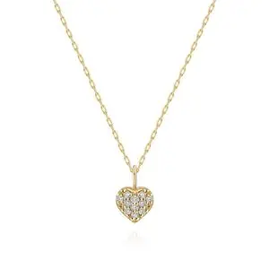 LINYA JEWELLERY Real Heart Pendant Necklace - Gold