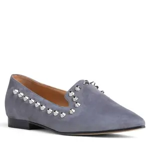 BEAUTIISOLES BY ROBYN SHREIBER Celeste Suede Flat Loafer - Grey